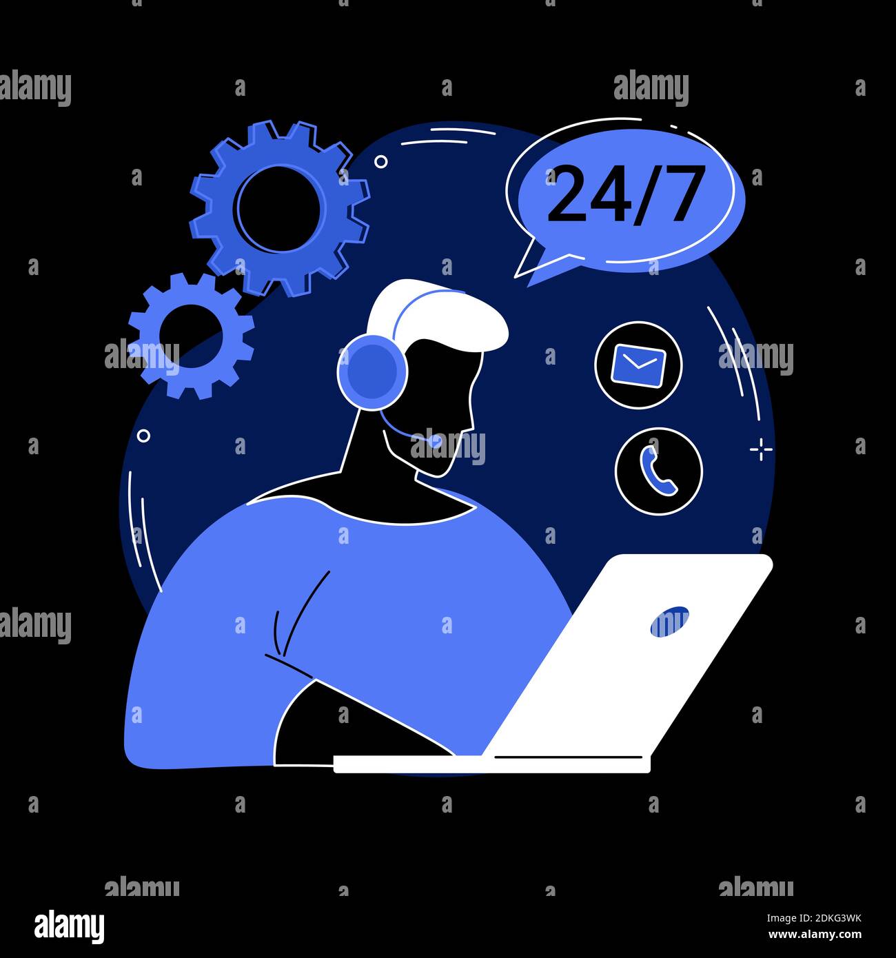 Customer support abstract concept vector illustration Stock Vector ...