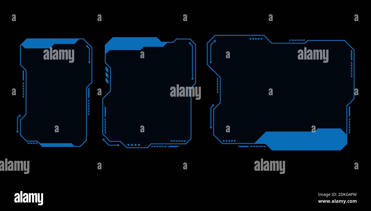 Abstract hi tech futuristic vitual screen, vector illustration Stock ...