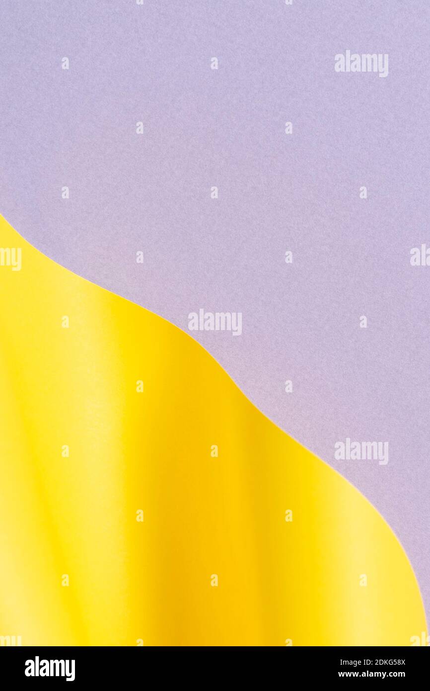 Abstract creative geometric curved shape yellow and light gray color ...