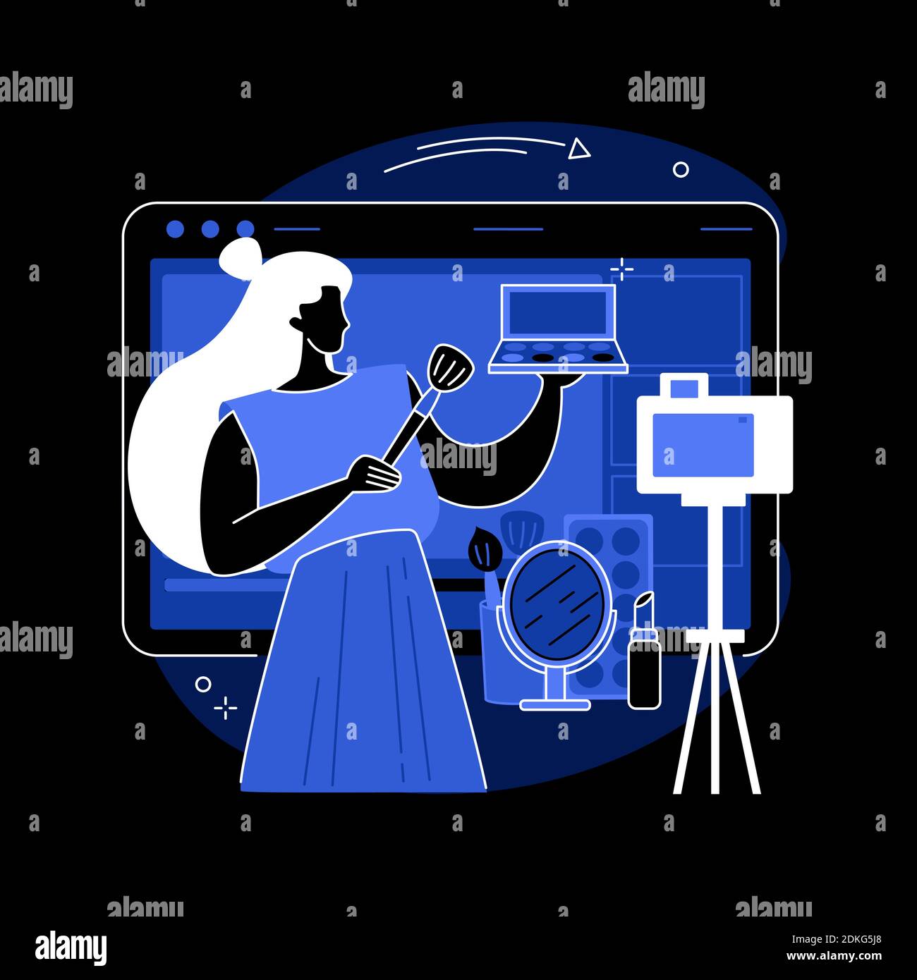 Beauty blogger abstract concept vector illustration Stock Vector Image ...