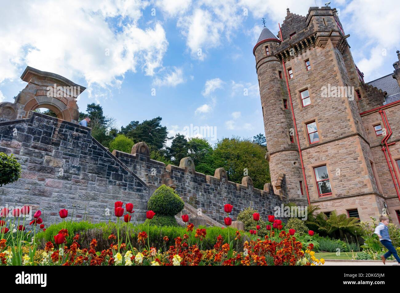 Ireland, MAY 9, 2017 - Exterior view of the Belfast Castle Stock Photo ...