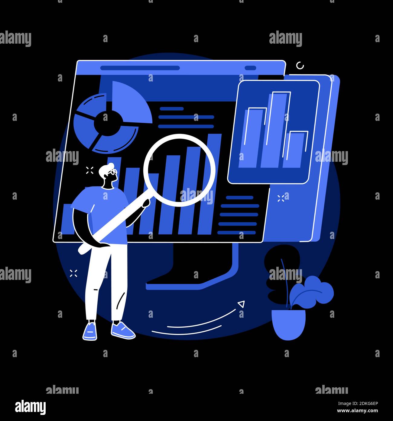 Digital auditing abstract concept vector illustration Stock Vector ...