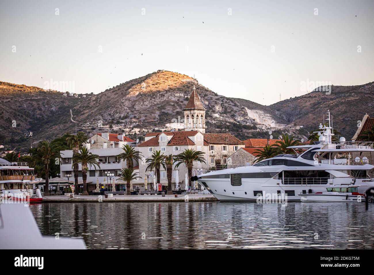 A yacht in the port of Trogir, Croatia Stock Photo - Alamy