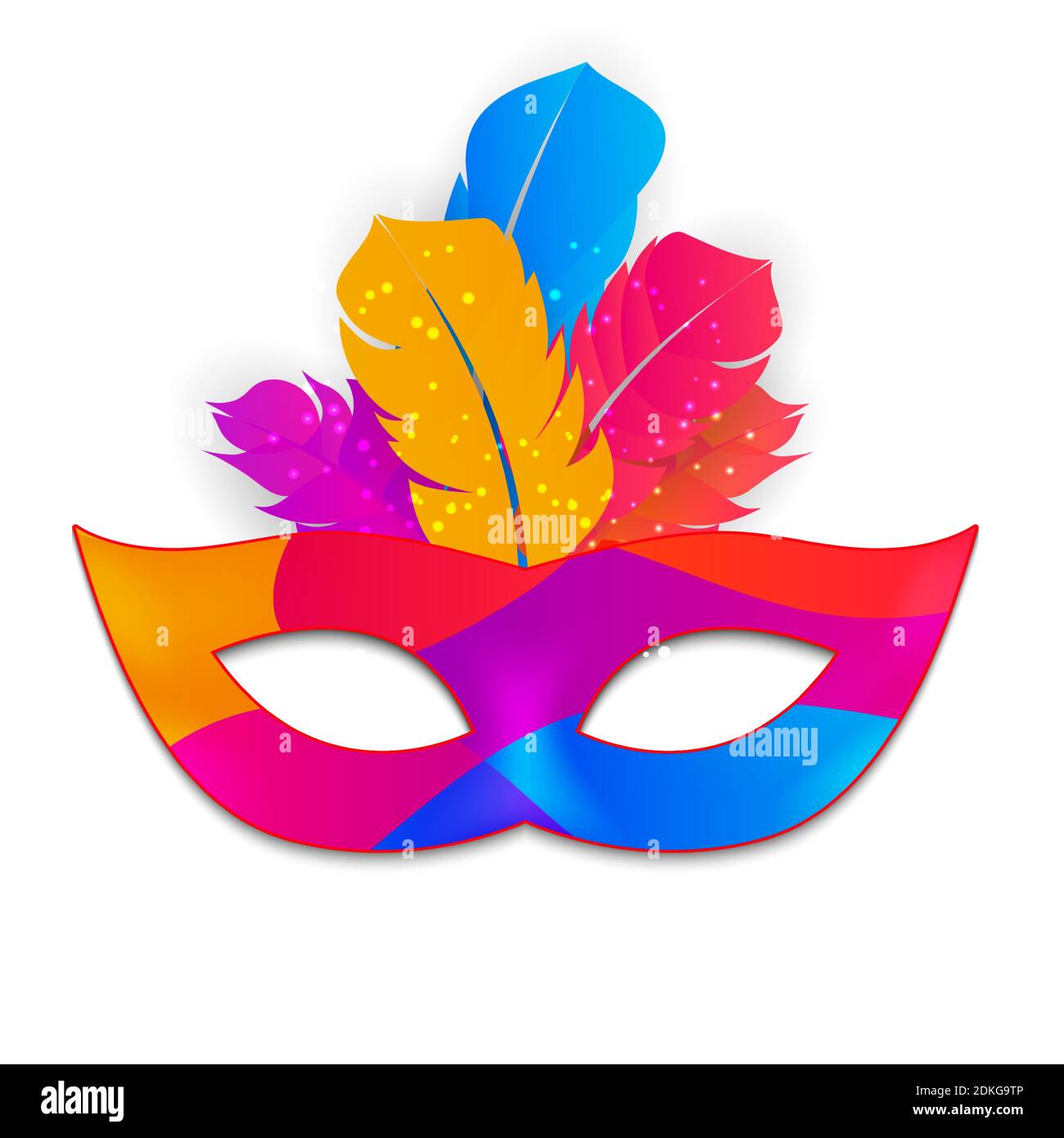 Carnaval Mask Icon Isolated on White Background. Vector Illustration ...