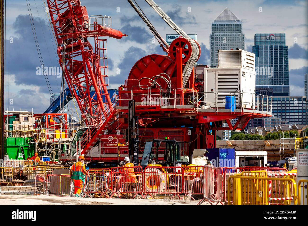 Construction Work On New Riverside Buildings In Wapping, London, UK ...