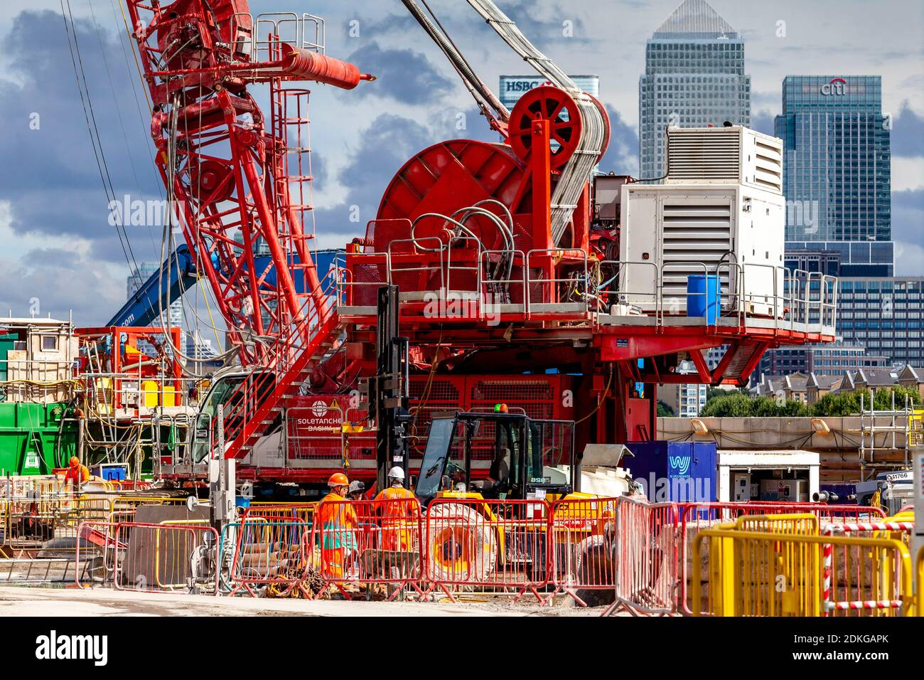 Construction Work On New Riverside Buildings In Wapping, London, UK ...