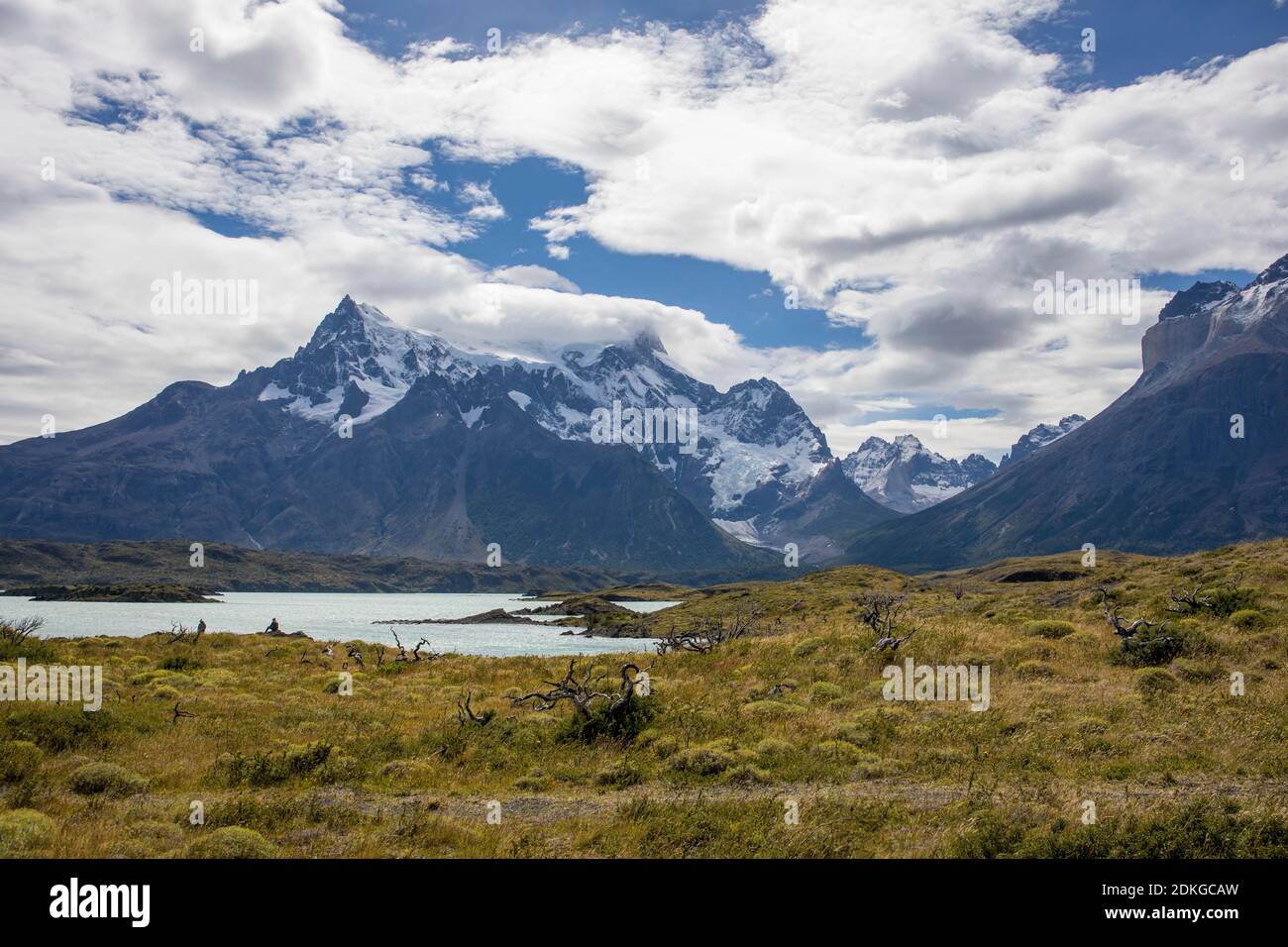 Chile, landscape in the Torres del Paine National Park, Patagonia Stock ...