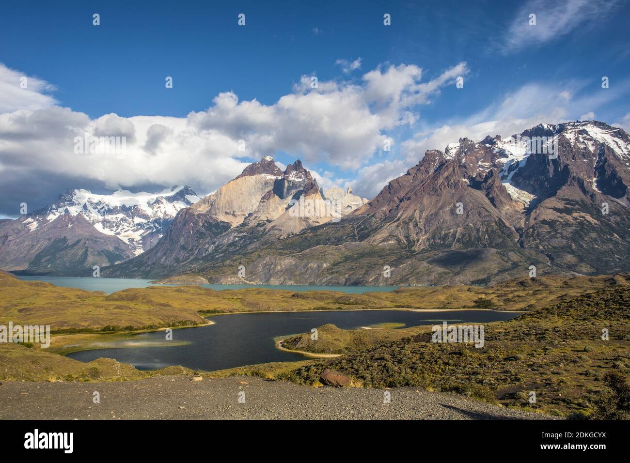 Chile, landscape in the Torres del Paine National Park, Patagonia Stock ...