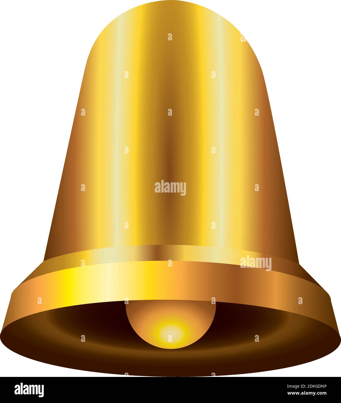 happy merry christmas golden bell icon vector illustration design Stock ...