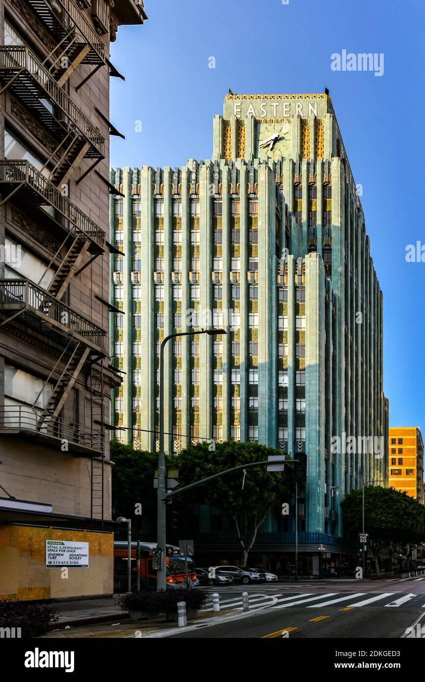 Los Angeles CA, Aug 26, 2020: The iconic Eastern Columbia Building in ...