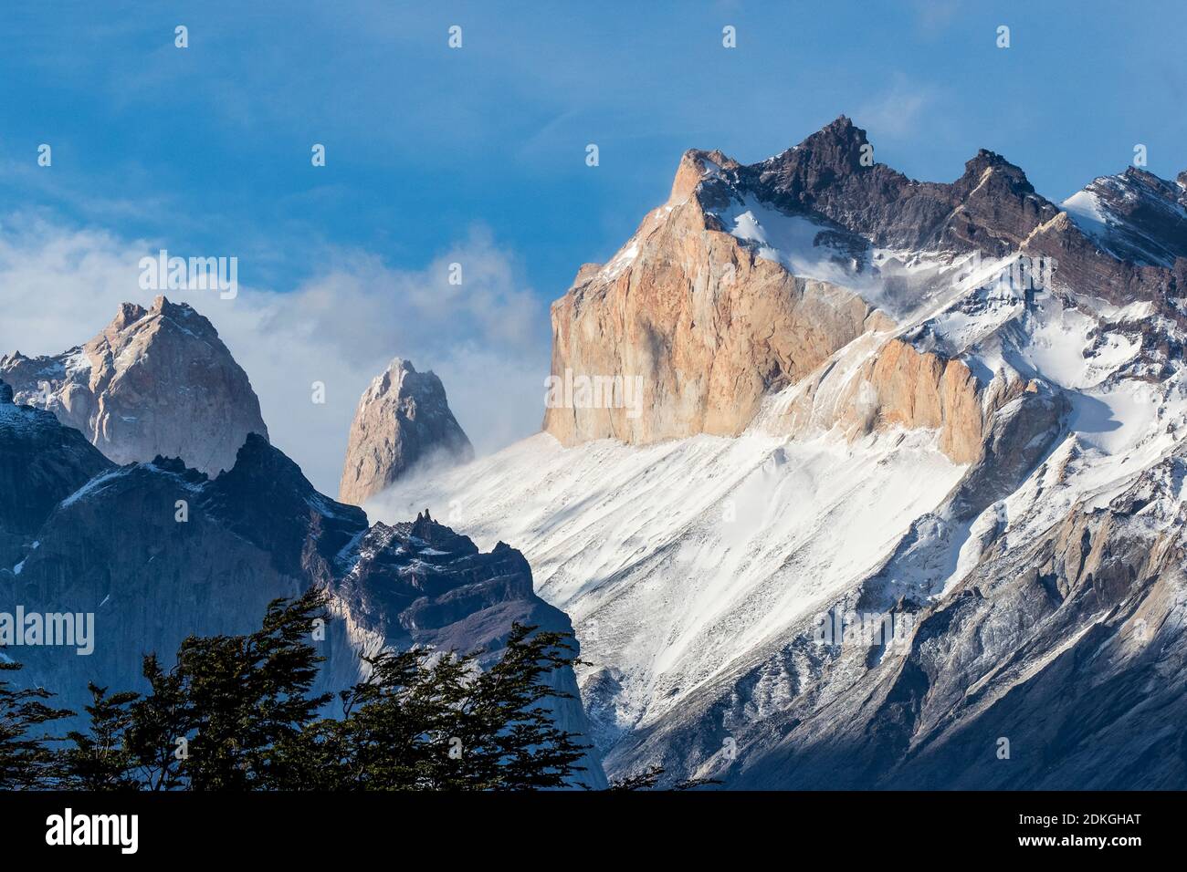 Chile, landscape in the Torres del Paine National Park, Patagonia Stock ...