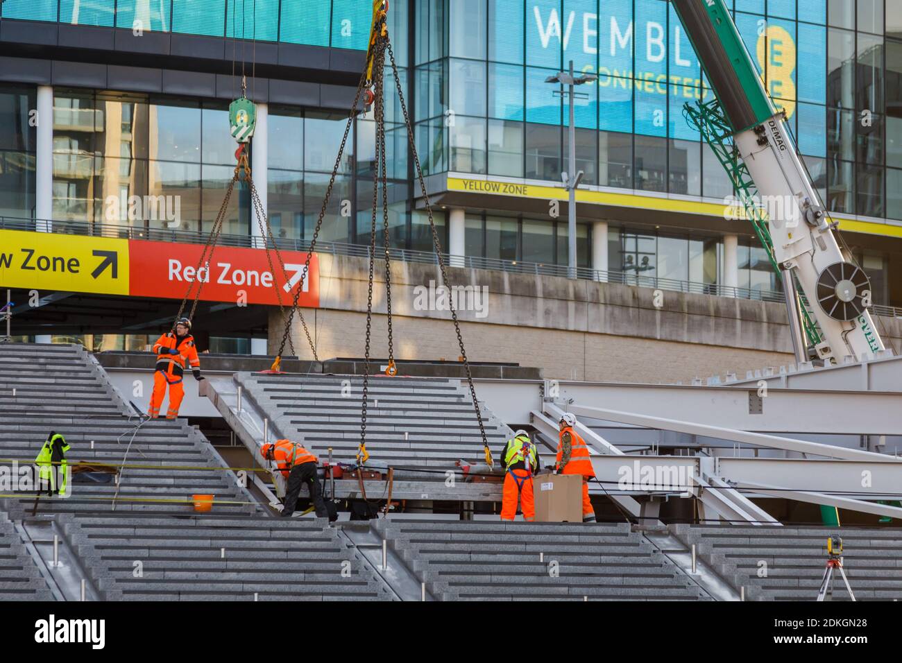 Wembley Stadium, Wembley Park, UK. 15th December 2020.Construction ...