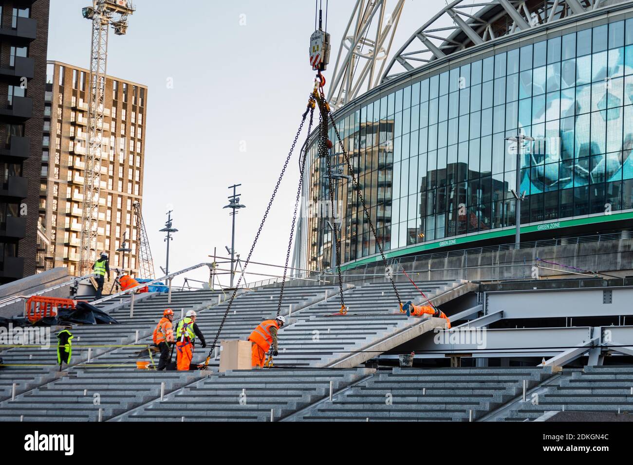 Wembley Stadium, Wembley Park, UK. 15th December 2020.Construction ...