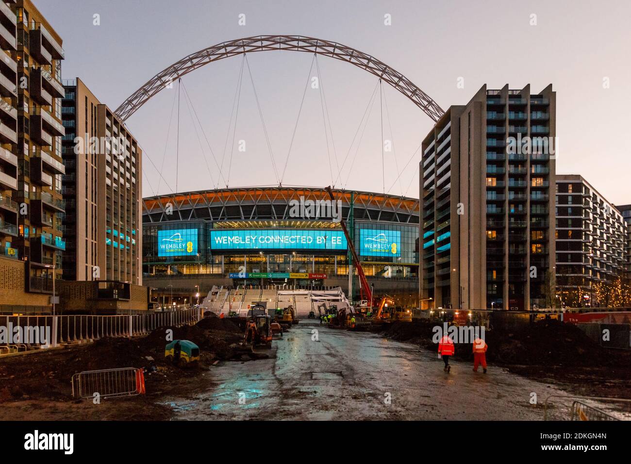 Wembley Stadium, Wembley Park, UK. 15th December 2020.Construction ...
