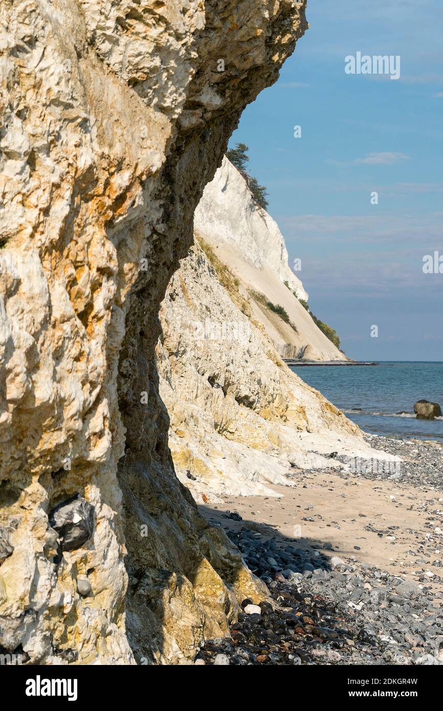 Chalk cliffs "Møns Klint", Denmark, the Baltic Sea, cliffs, geological ...