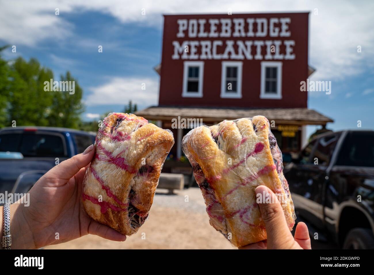 Polebridge, Montana - July 28, 2020: The famous Polebridge Mercantile ...