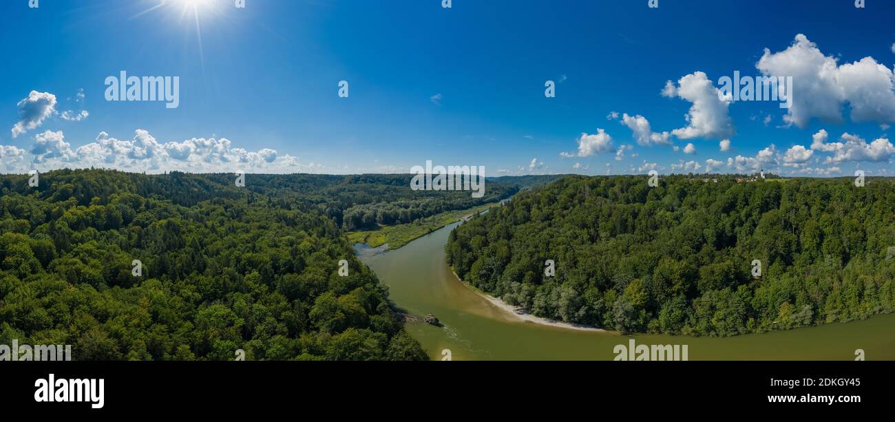 Panoramic Isar river in the south of Munich, Germany Stock Photo - Alamy