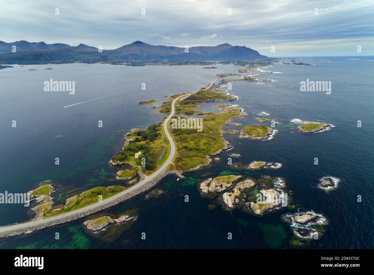 Atlantic Road, Atlantic Ocean, road, bridges, aerial view, coast ...