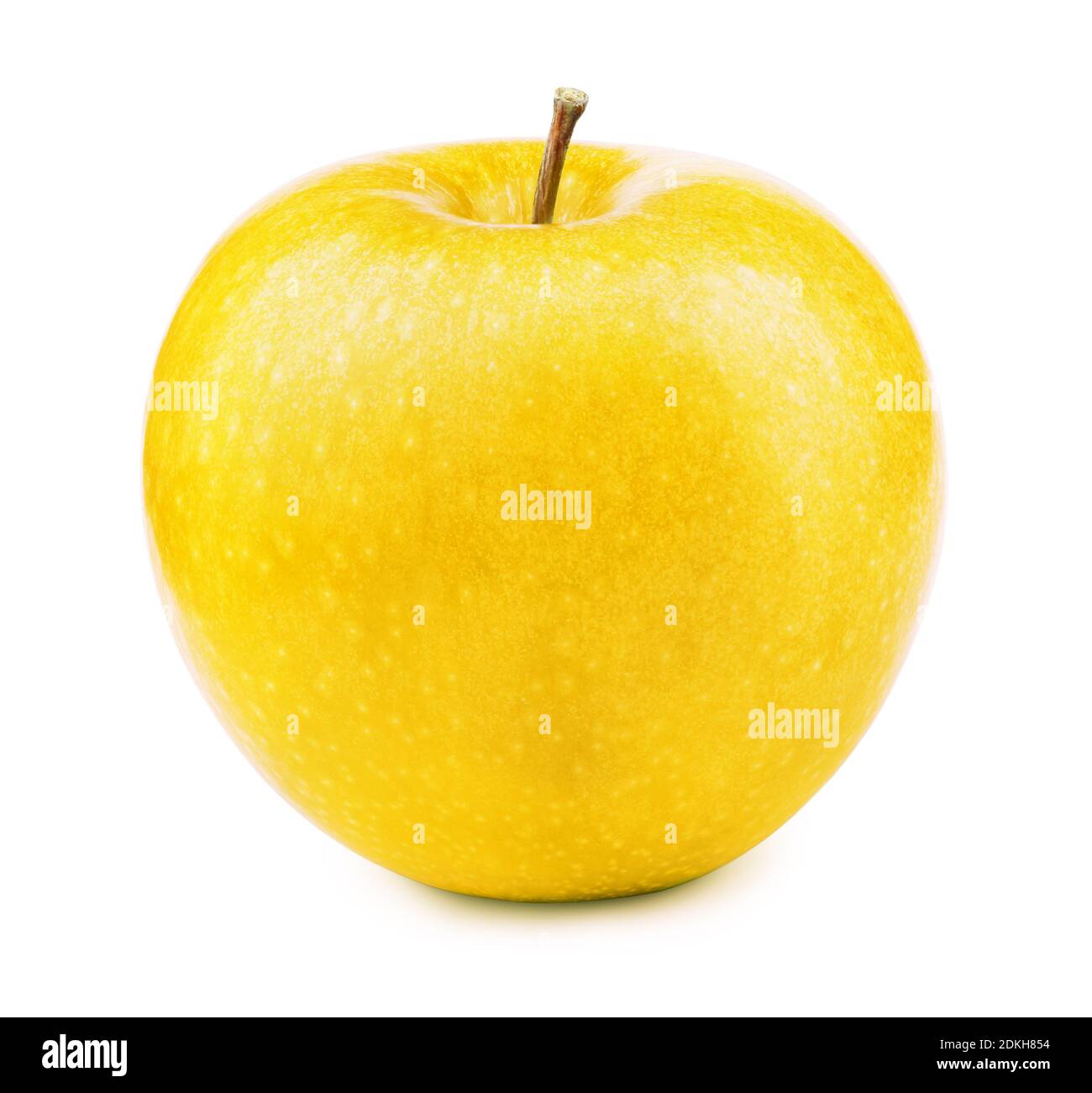 Fresh yellow apple fruit isolated on the white background. One of the ...