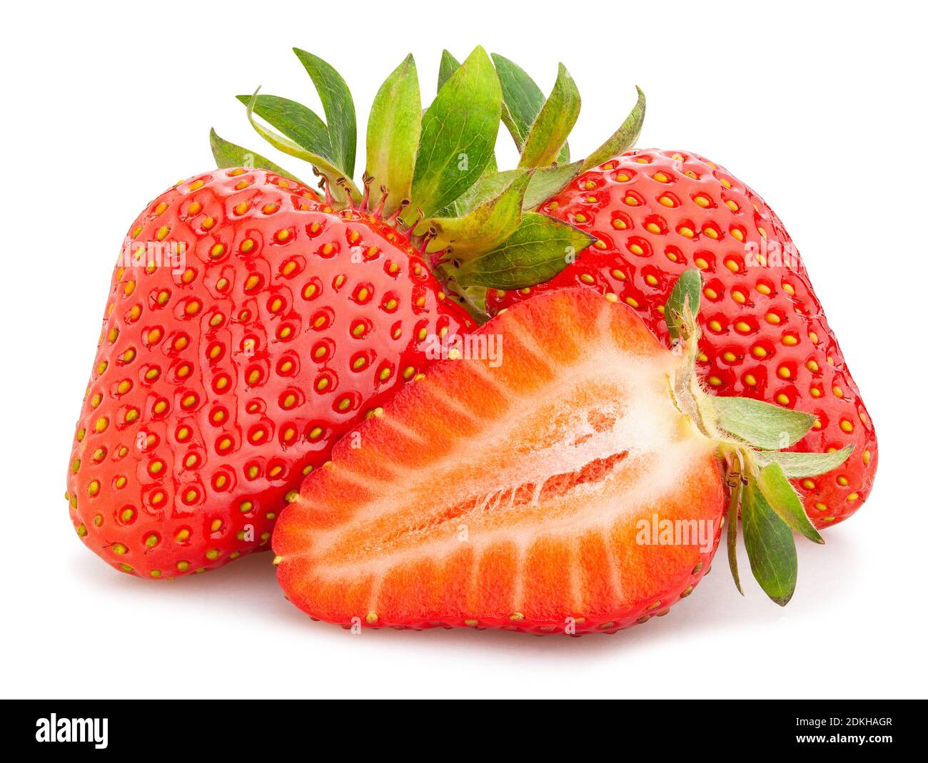 strawberry path isolated on white Stock Photo - Alamy