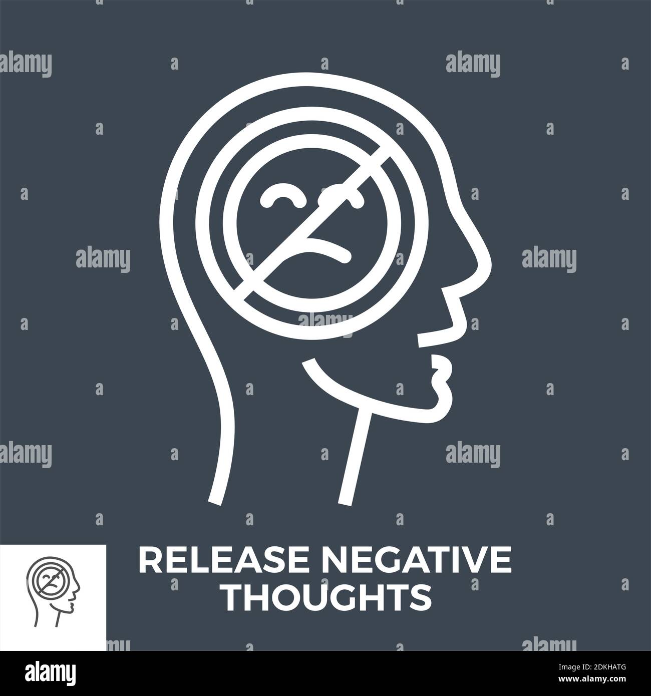 Release negative thoughts Stock Vector Image & Art - Alamy