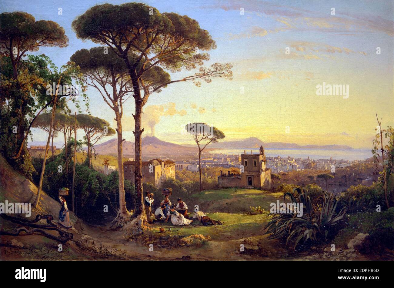 Giacinto Gigante. 1806-1876. Naples seen from the Conocchia. 1844. oil ...