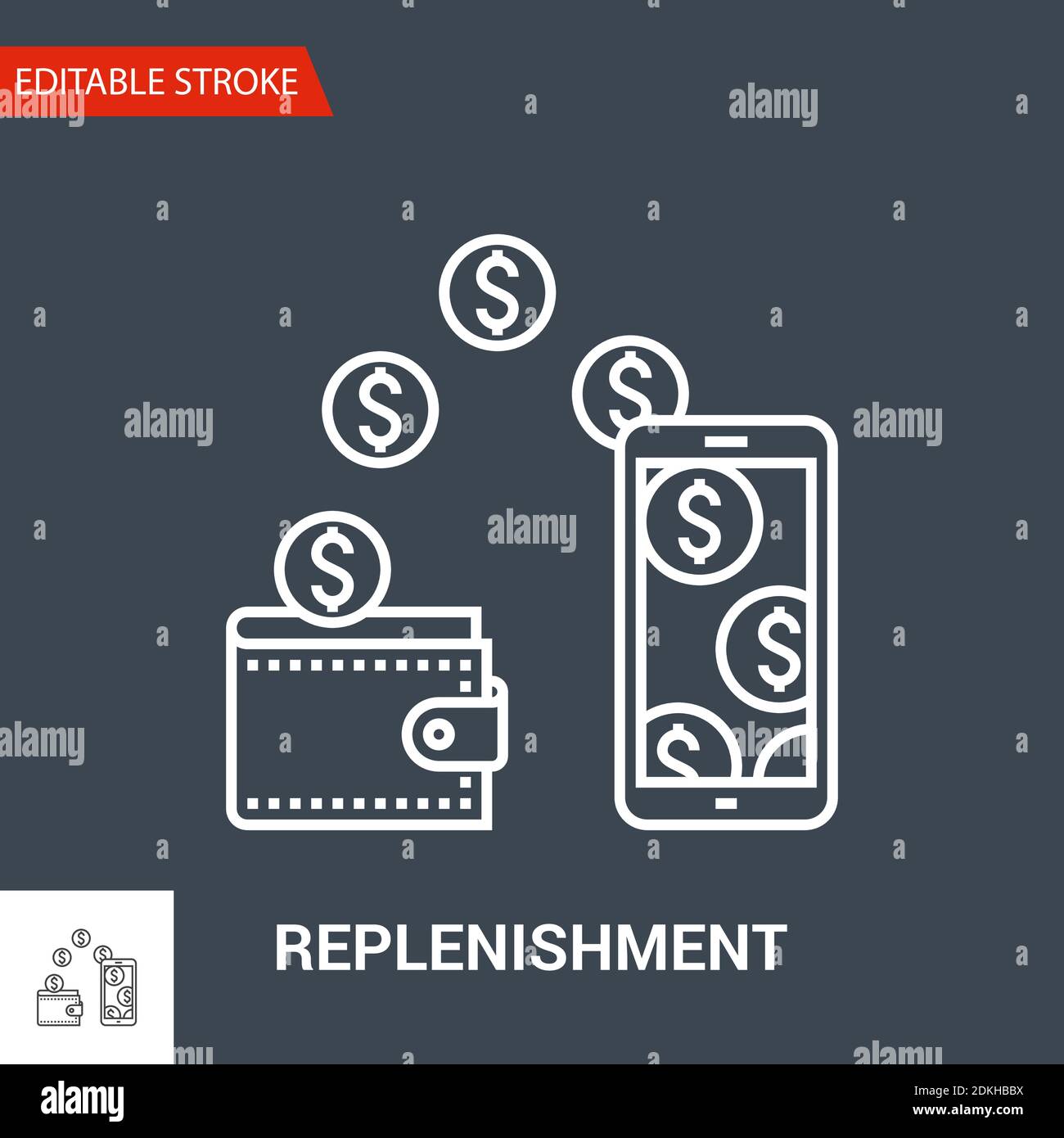 Replenishment Icon. Thin Line Vector Illustration Stock Vector Image ...