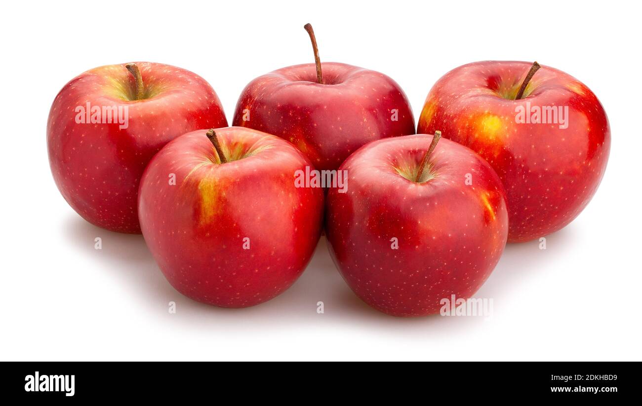 red apple path isolated on white Stock Photo - Alamy