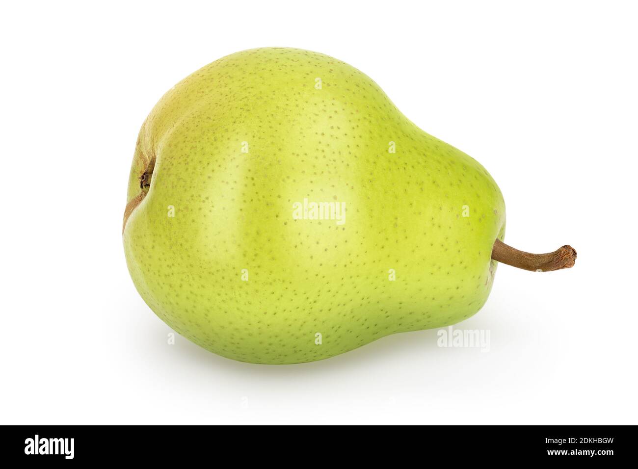 Green pear fruit isolated on white background with clipping path and ...