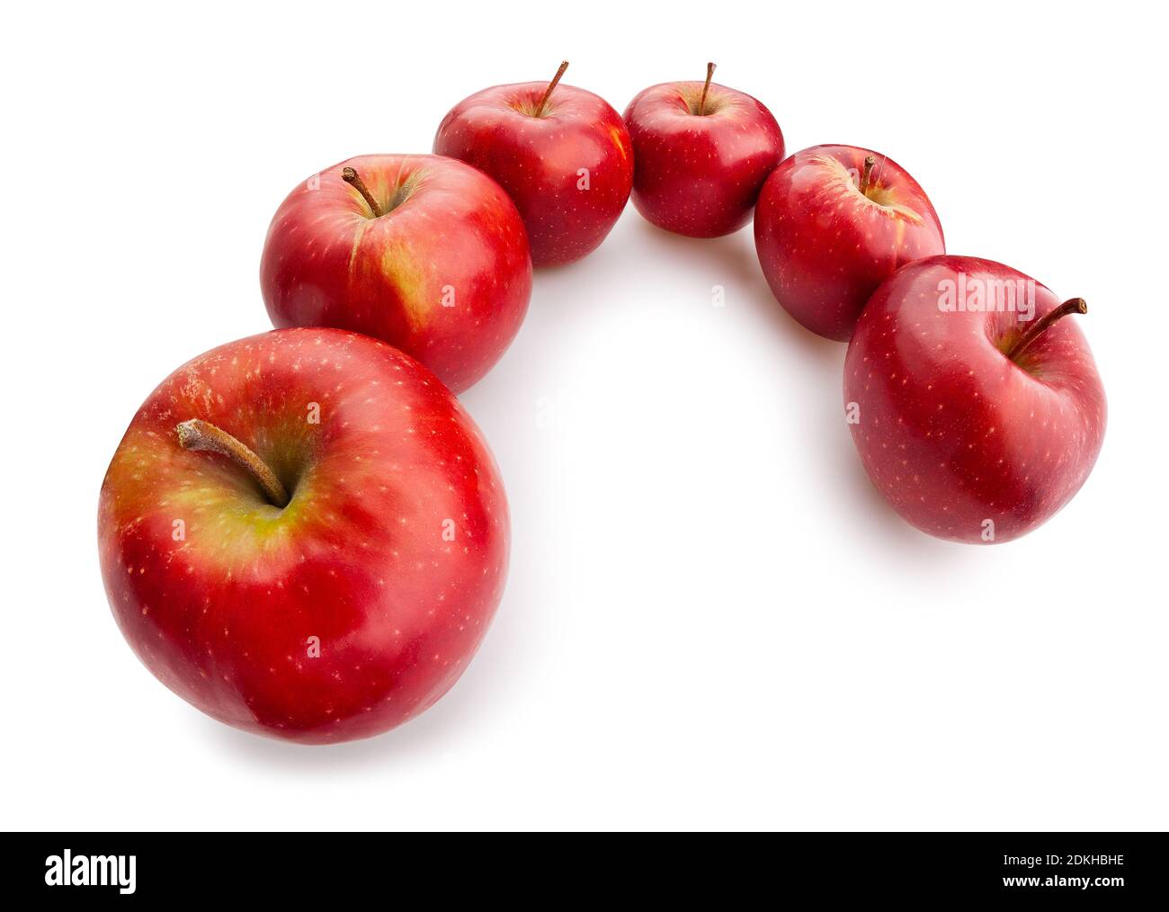 red apple path isolated on white Stock Photo - Alamy