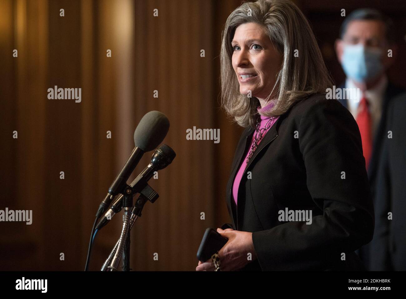 United States Senator Joni Ernst (Republican of Iowa) speaks during a ...