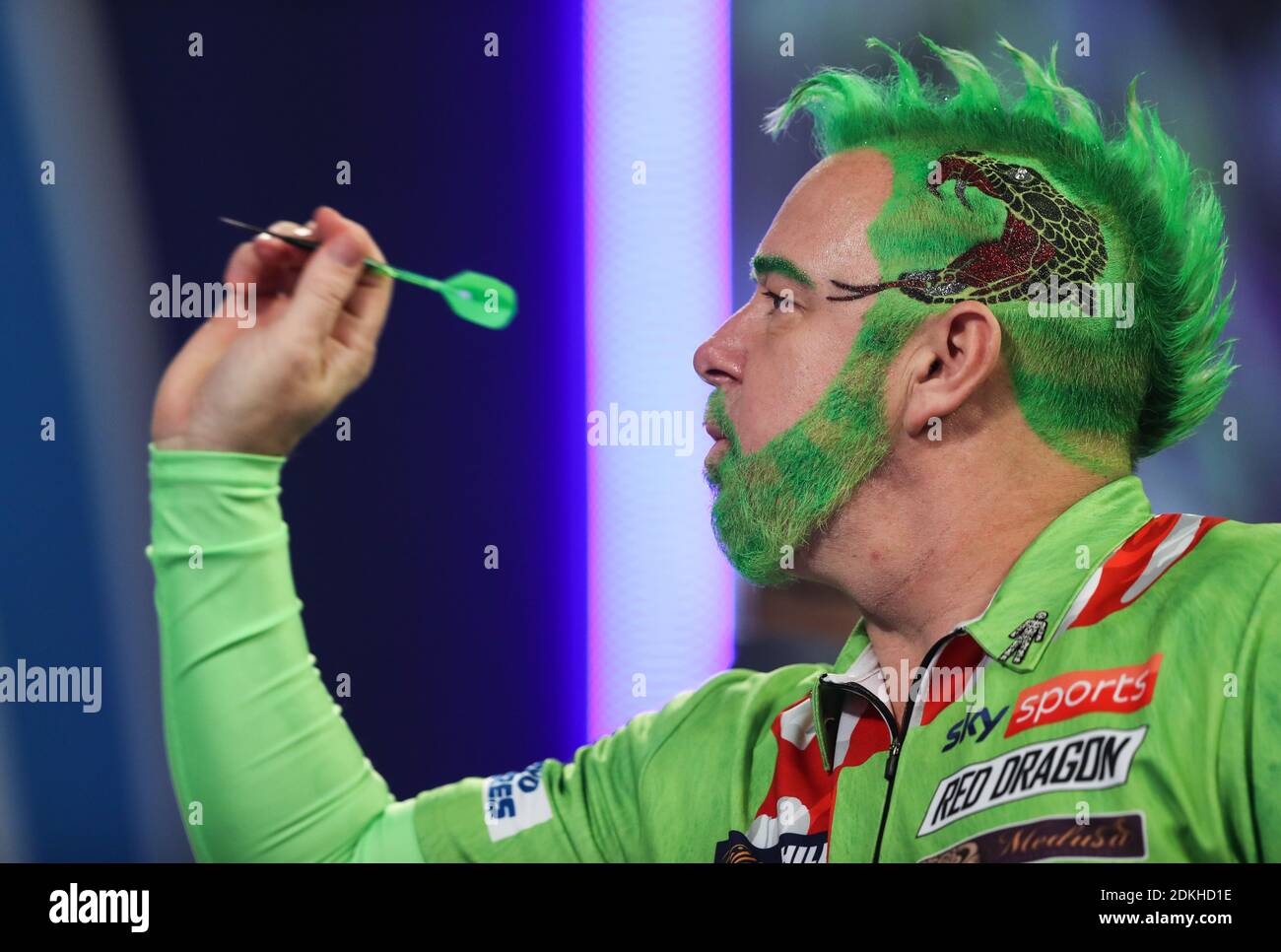 Peter Wright in action during day one of the William Hill World Darts ...
