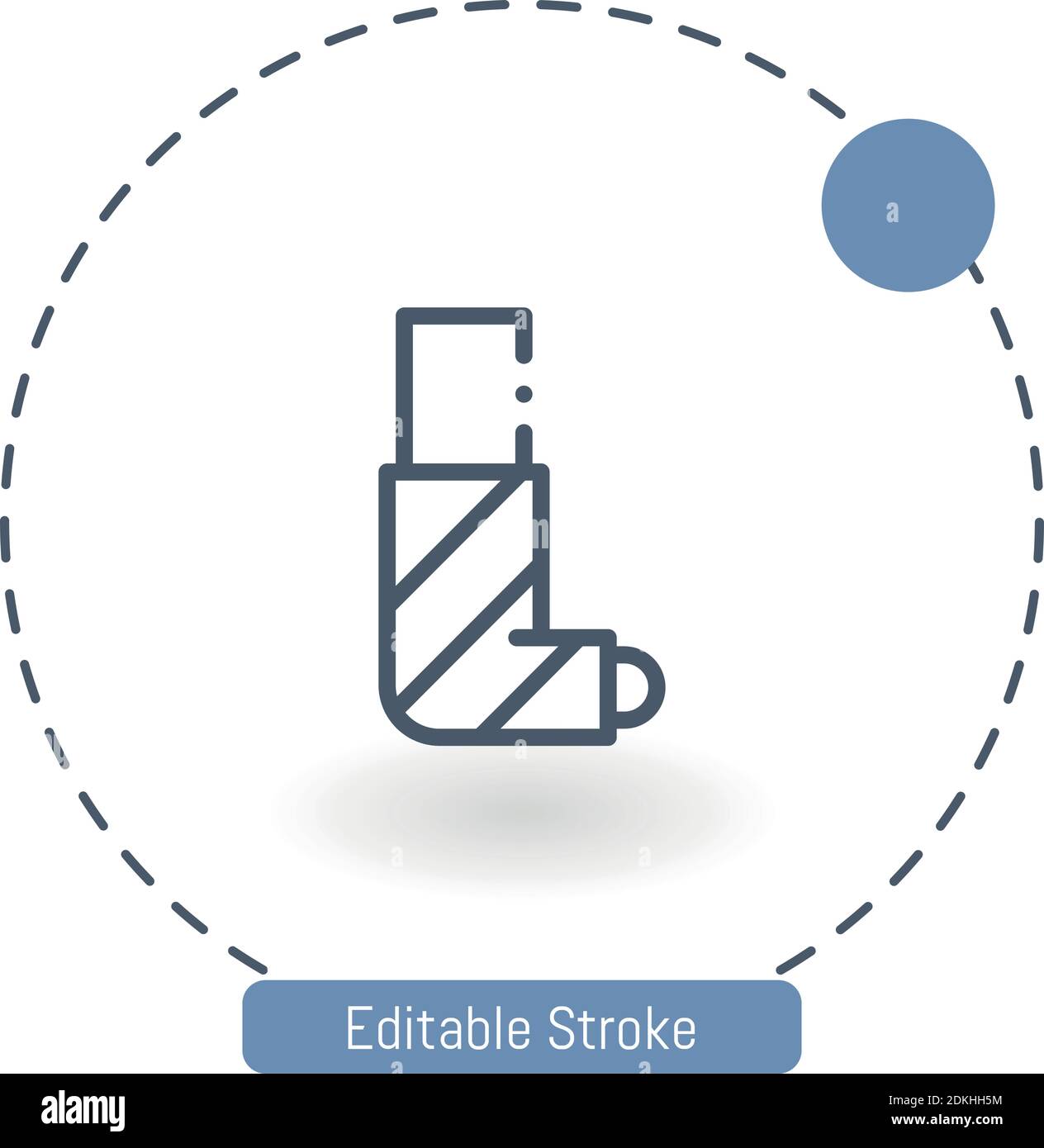 broken leg vector icon Editable Stroke Outline Icons For Web and Mobile ...