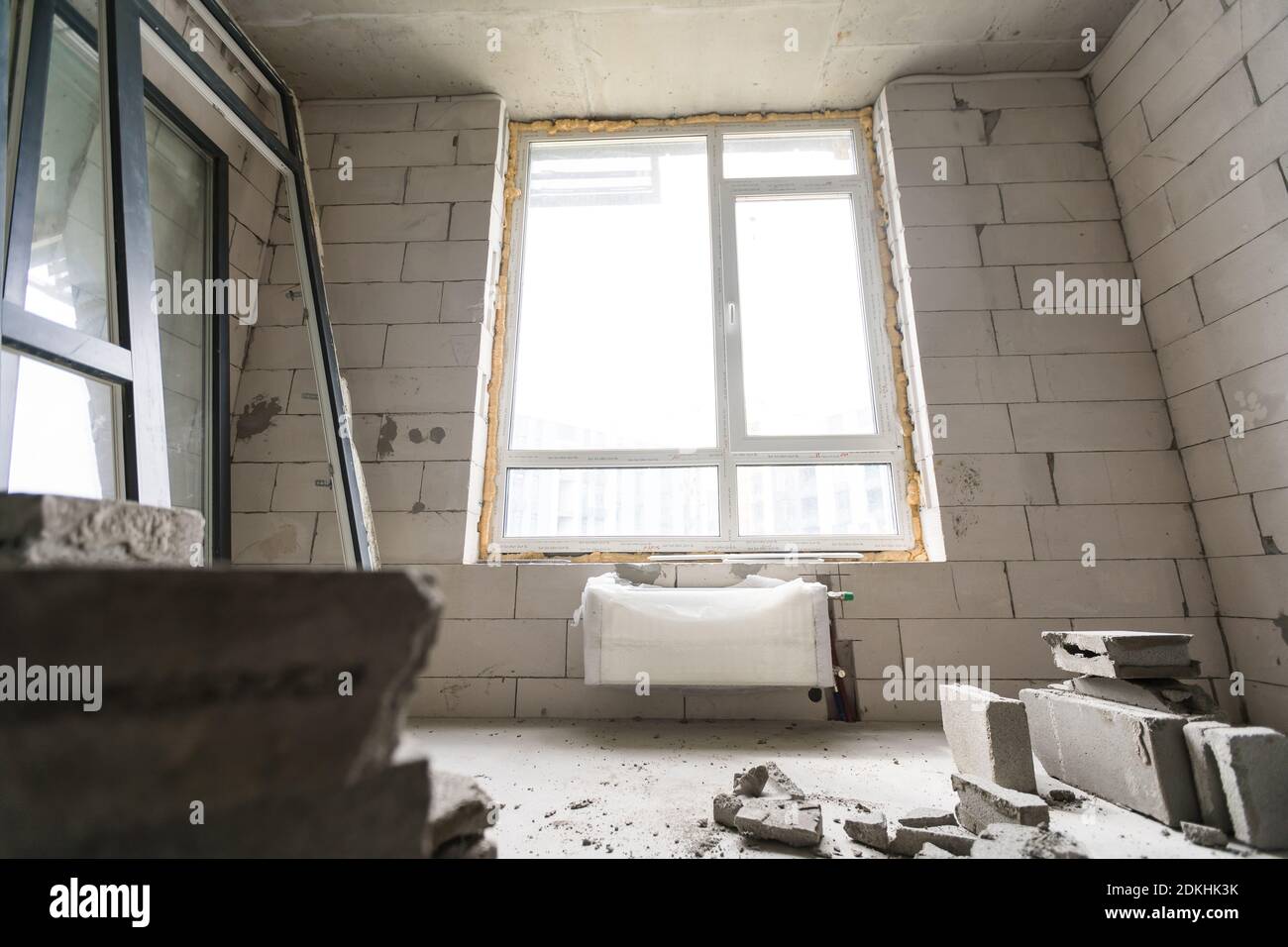 Break the wall for renovation and build the door for entrance of ...