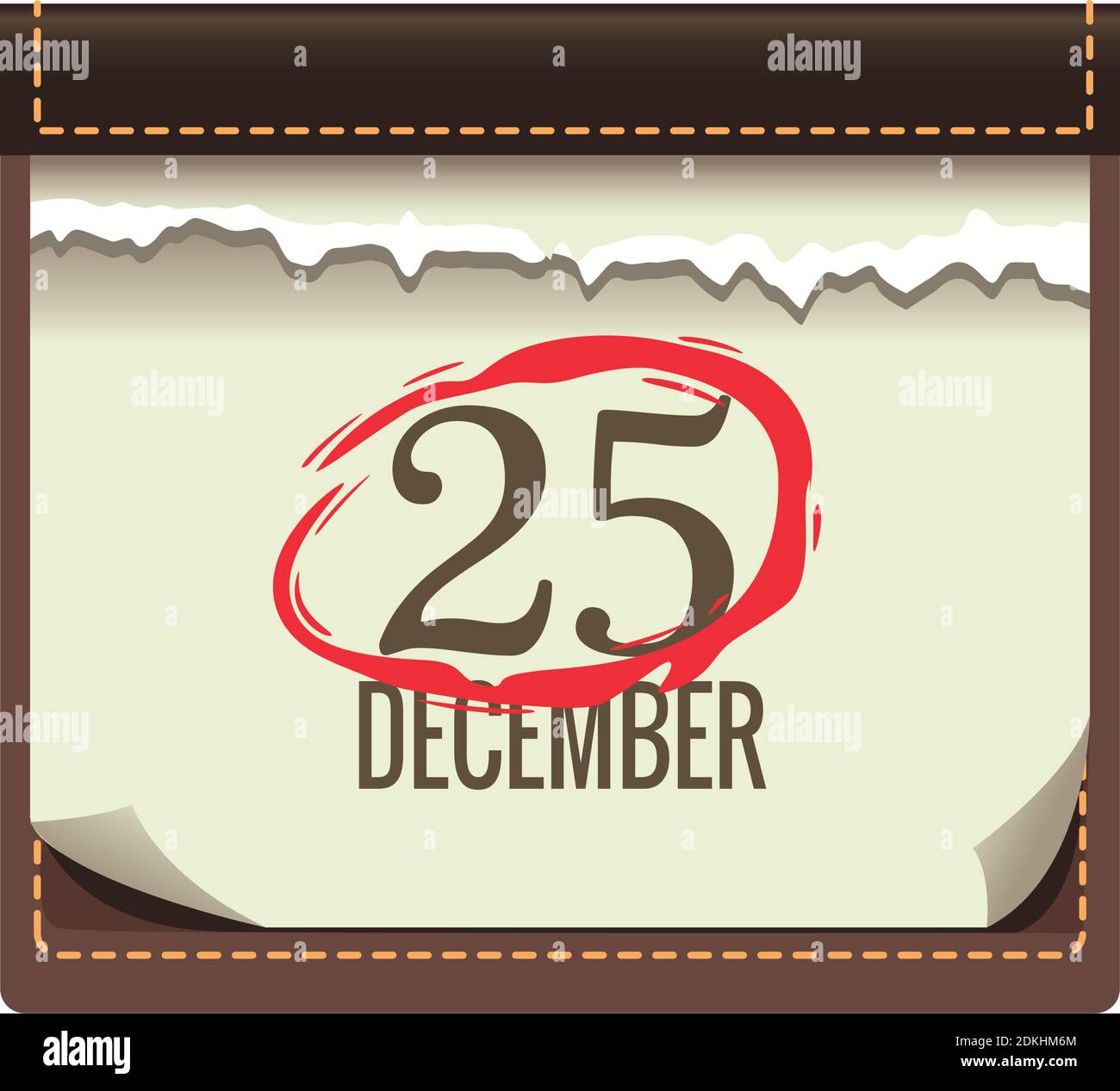 calendar with 25 december date christmas icon vector illustration ...