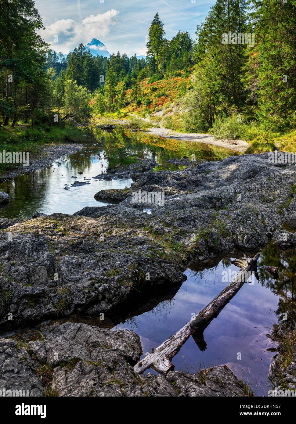 Waterfall, river, rocks, mountains, late summer, autumn Stock Photo - Alamy