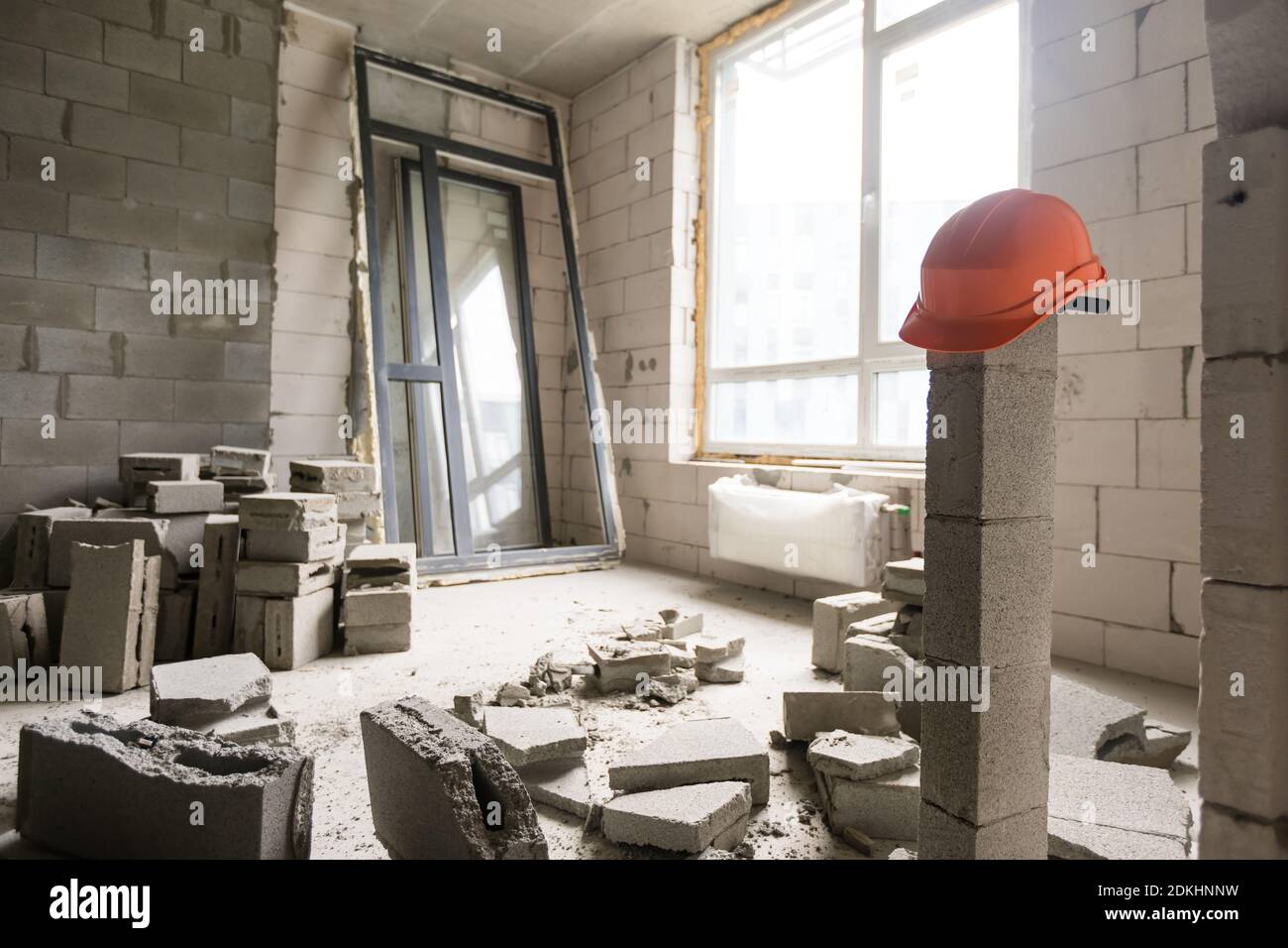 Break the wall for renovation and build the door for entrance of ...