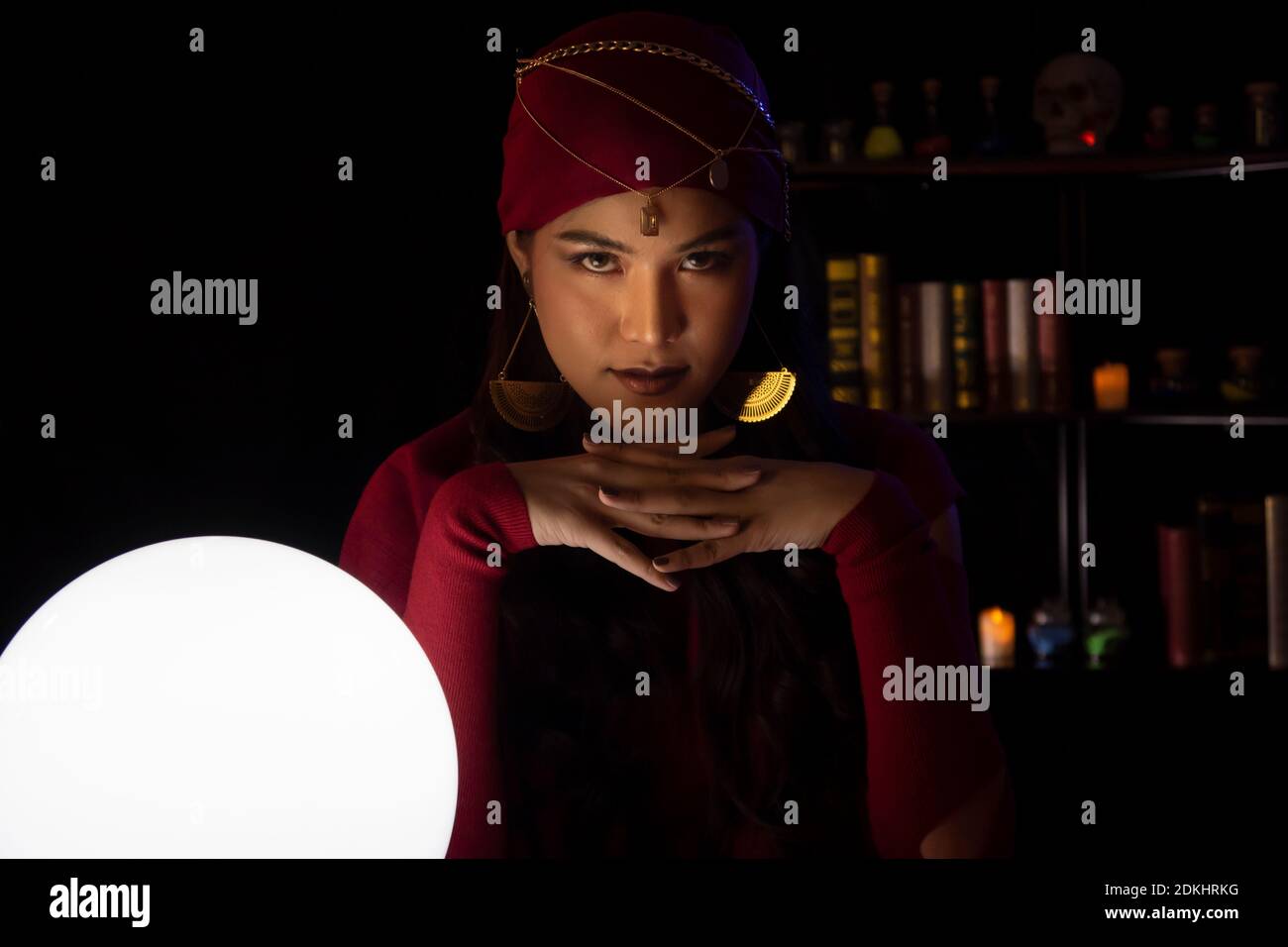 Magical woman alchemy hi-res stock photography and images - Alamy