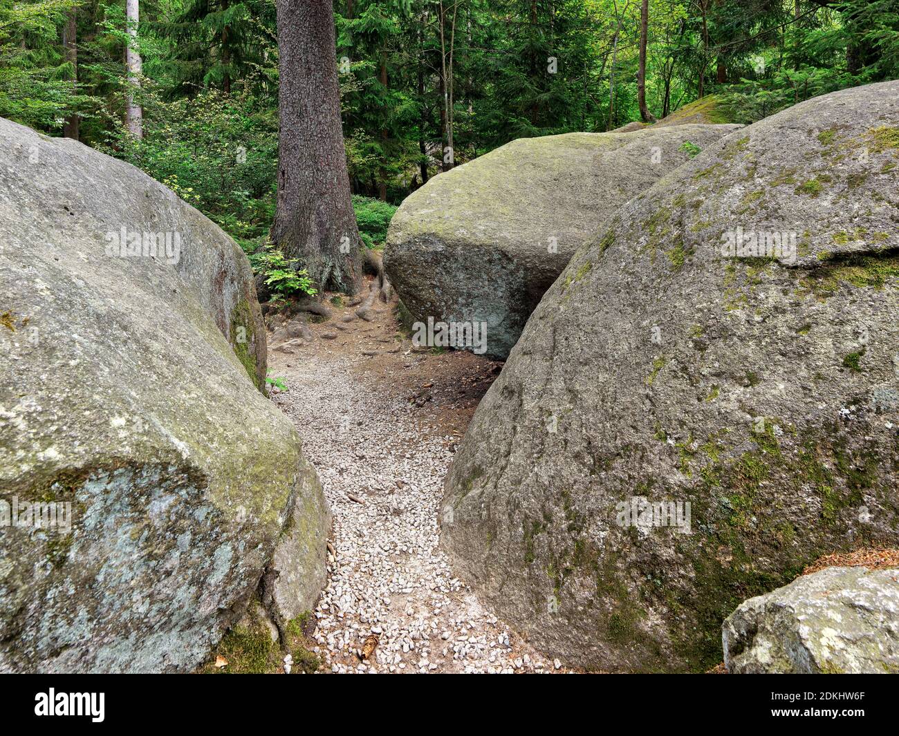 Rock labyrinth, Felsenmeer, Luisenburg, Bavarian Siberia, Bavarian ...
