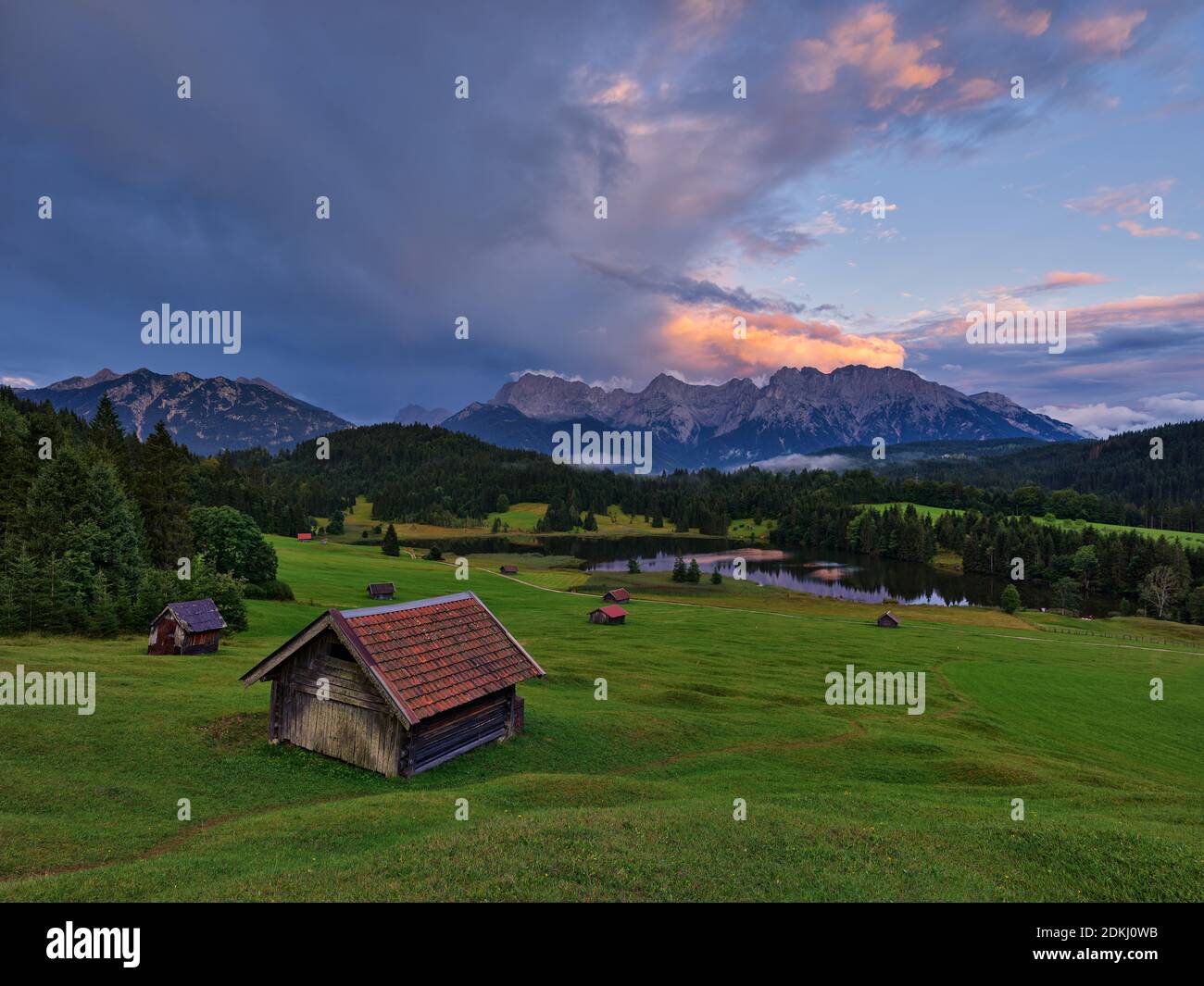 Forest, mountain forest, hill, chain of hills, lake, alpine pastures ...