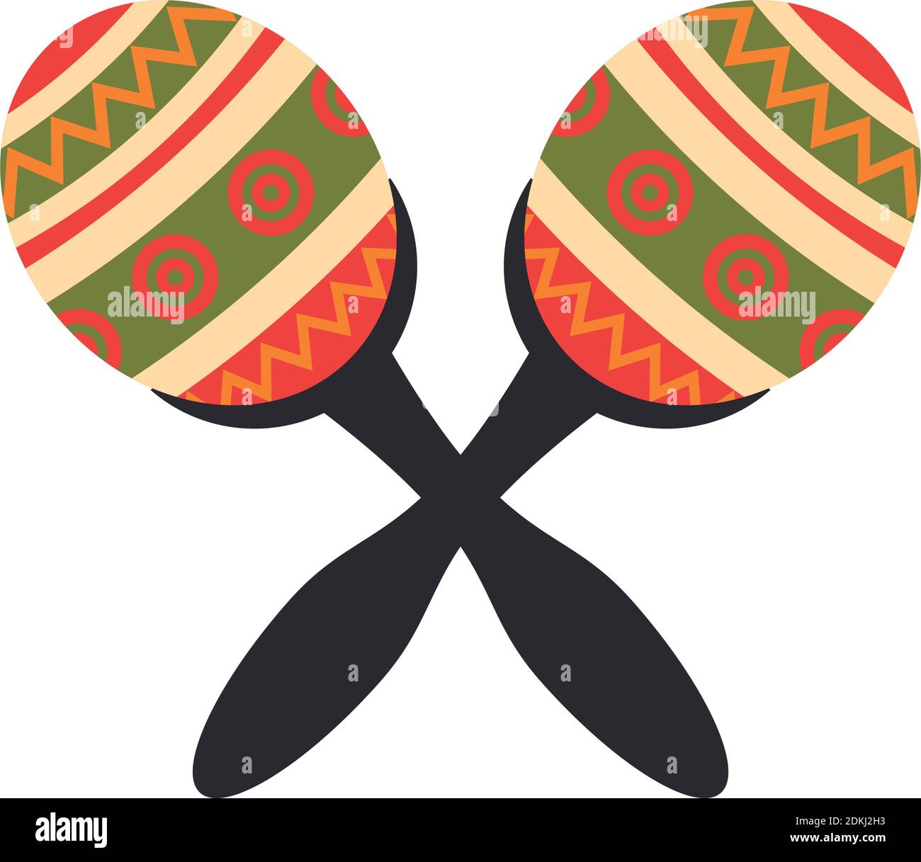 mexican maracas tropical instruments icons vector illustration design ...