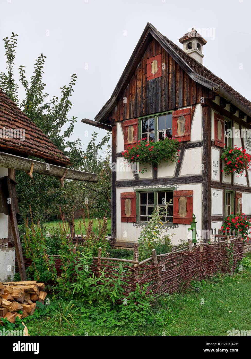 Museum, farm museum, half-timbered houses, fences, wooden fences ...