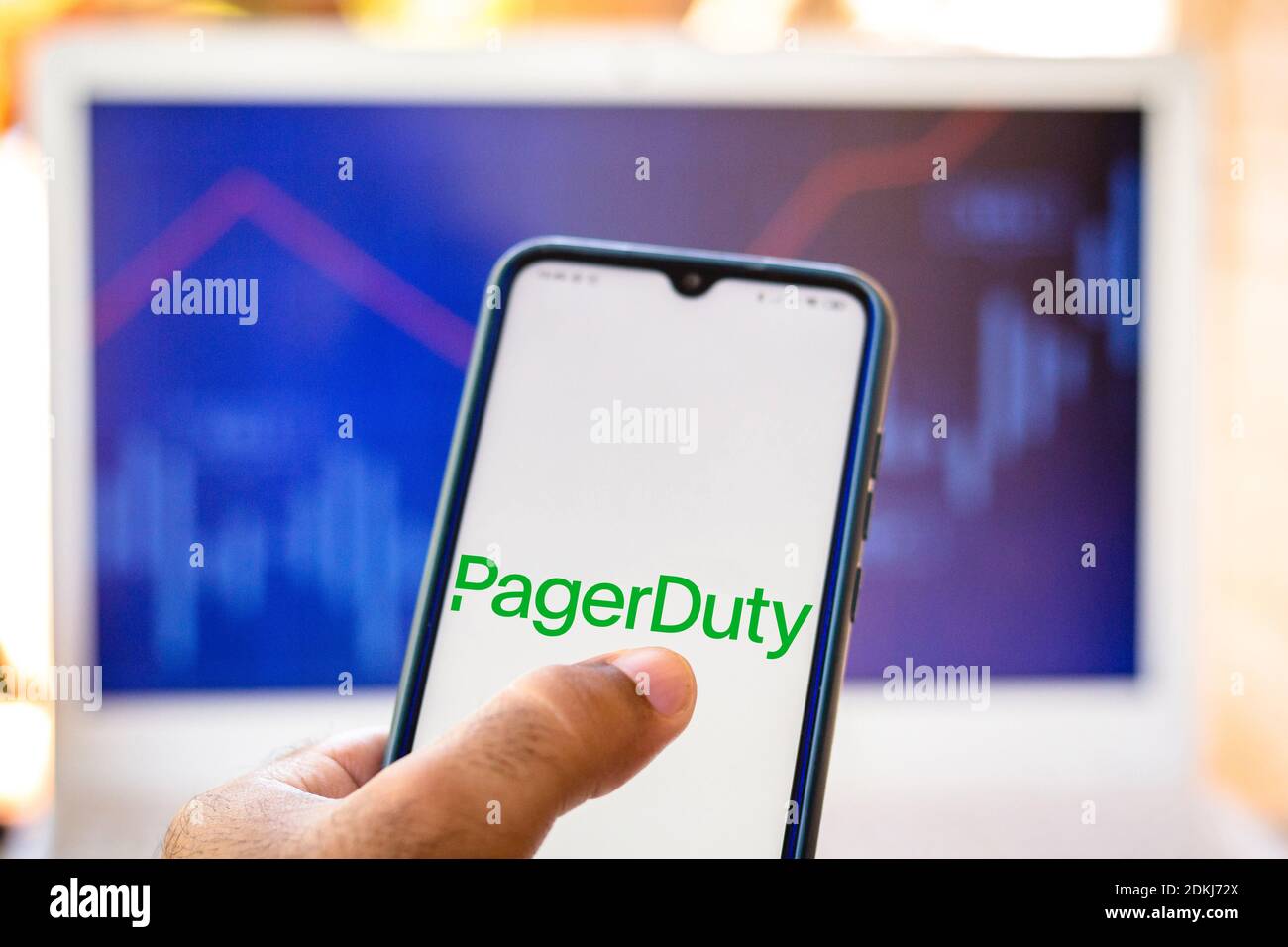 Brazil. 9th Dec, 2020. In this photo illustration the PagerDuty logo seen displayed on a ...