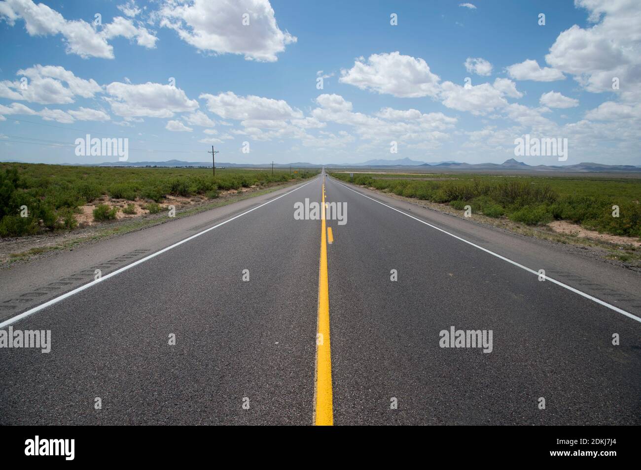 Empty rural highway, Southern New Mexico, United States Stock Photo - Alamy