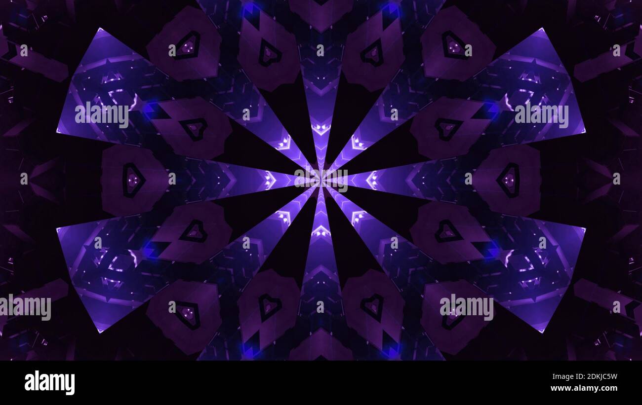 Cool blinking science fiction star kalaidoscope 3d illustration design ...