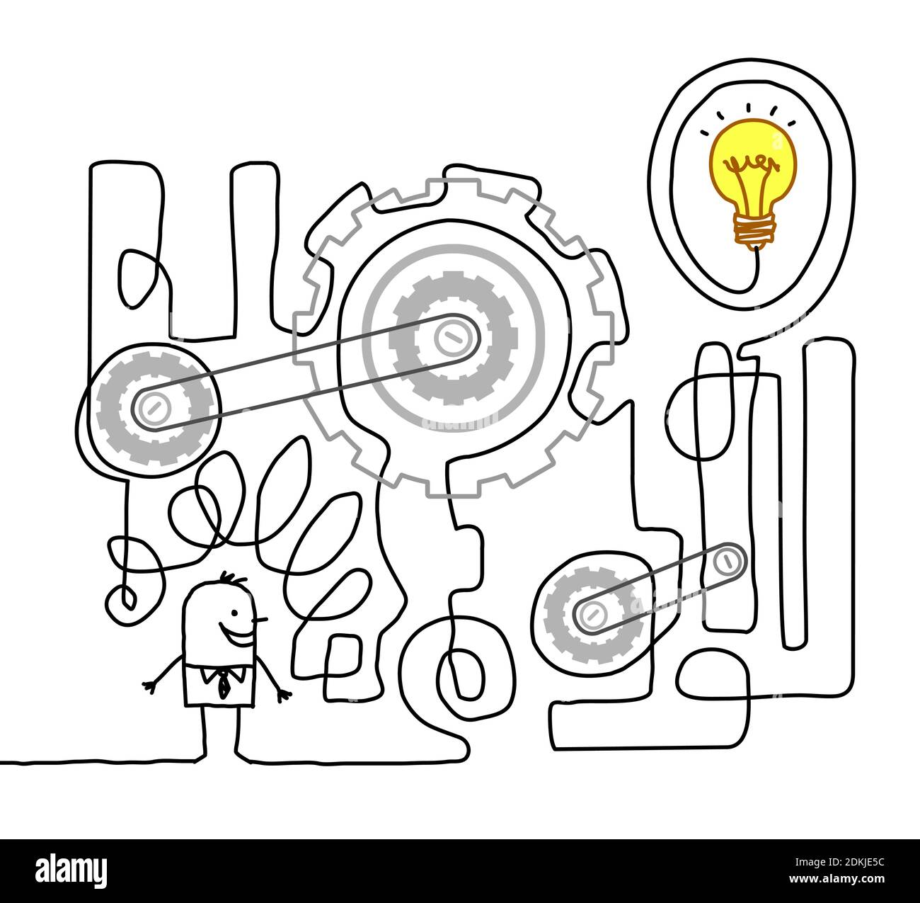 Well inventor Stock Vector Images - Alamy