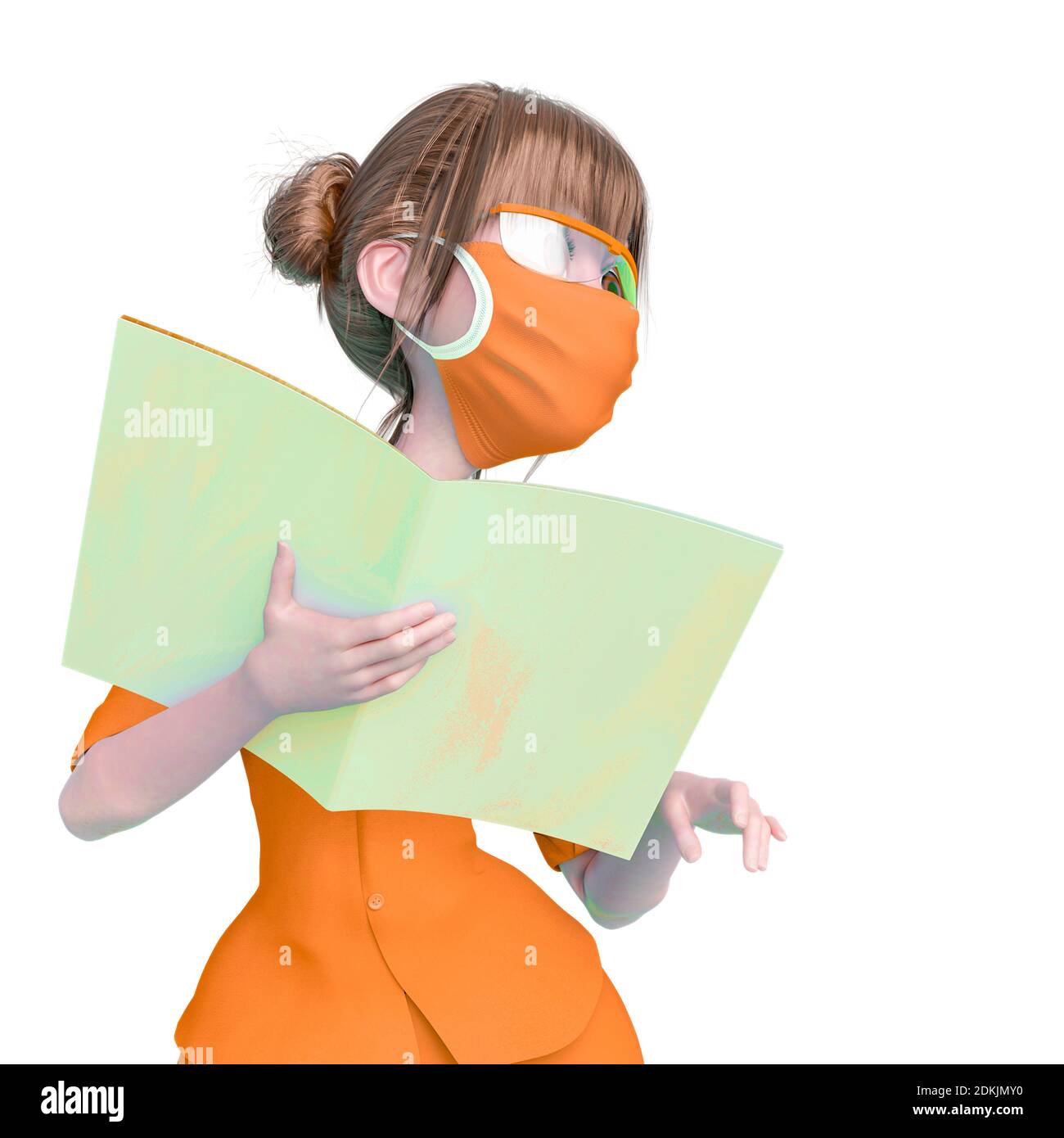 nurse cartoon is holding a book and is also giving instructions in ...