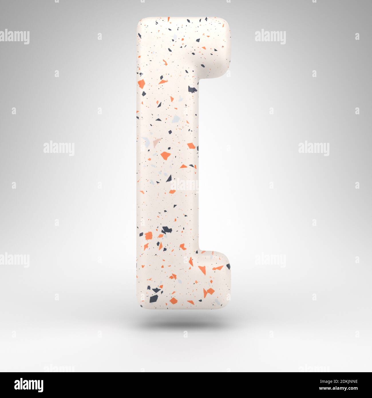 Left square bracket symbol on white background. 3D rendered sign with ...