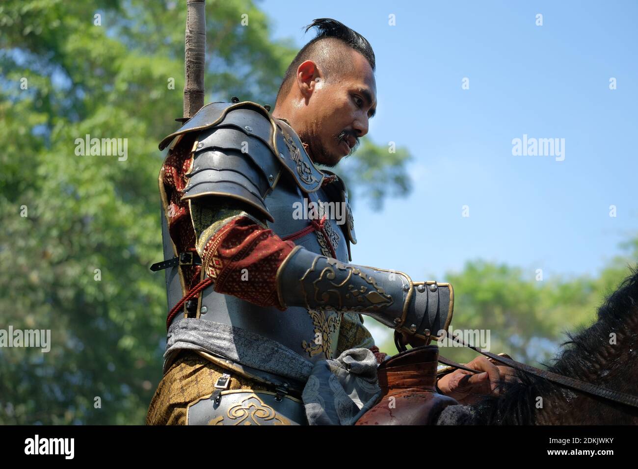 Warrior holding horse hi-res stock photography and images - Alamy