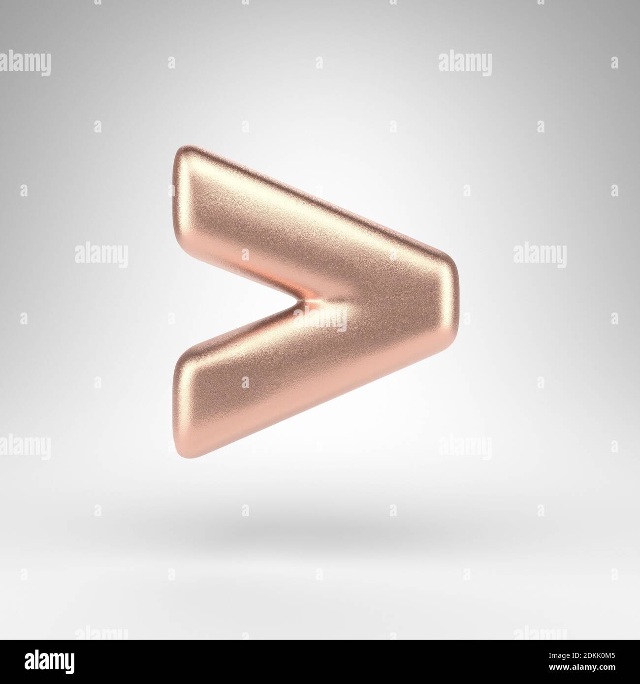 More than symbol on white background. Matte copper 3D rendered sign ...